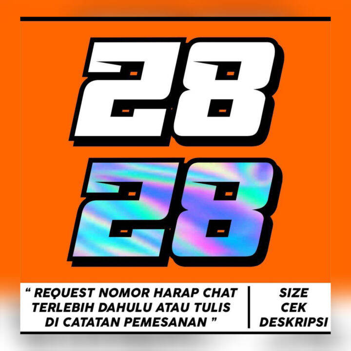 STIKER CUSTOM NOMOR BALAP CUTTING | Lazada Indonesia