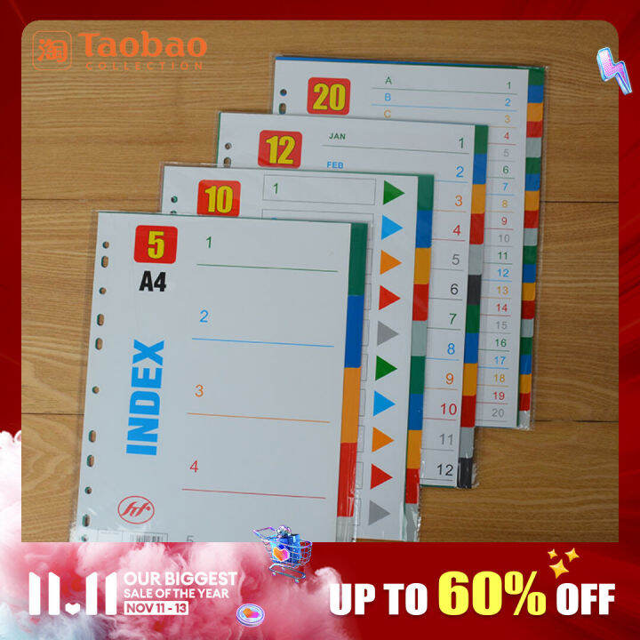 Lever Arch File File Index A4 Folder 11-Hole Label Classification 15/20 ...