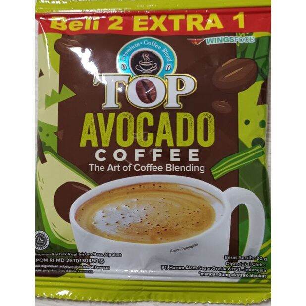 TOP AVOCADO COFFEE RENCENG ISI 15 SACHET / NEW TOP COFFE AVOCADO BELI 2 ...