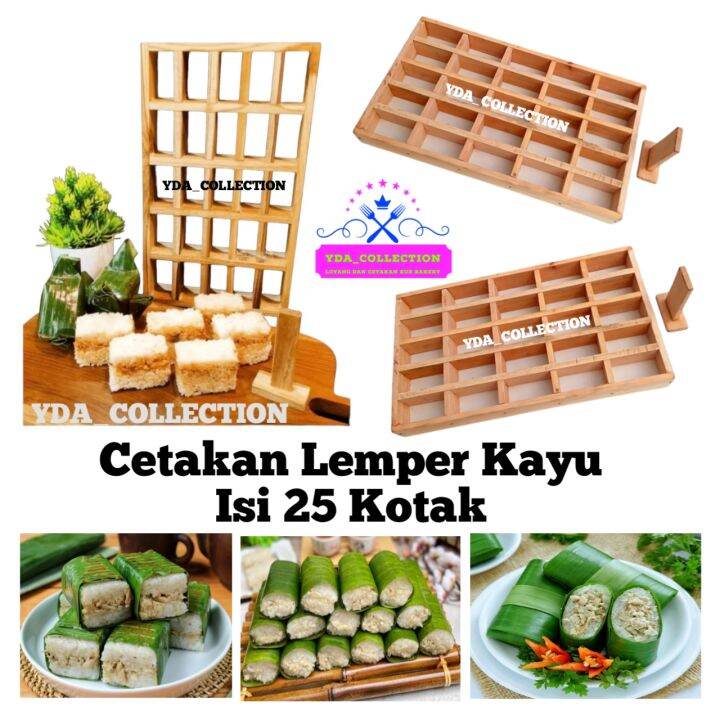 Cetakan Lemper Kayu Lemper Holand Isi 25 Lubang Bahan Kayu Jati ...