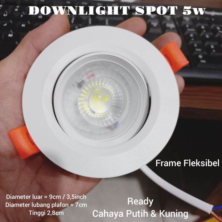 lampu downlight led COB 5w 7w spot sorot Fleksibel /lampu kabinet ...