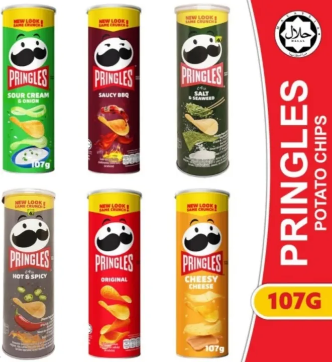 Pringles Potato Chips All Variant / Cemilan Keripik Kentang 107 gr ...