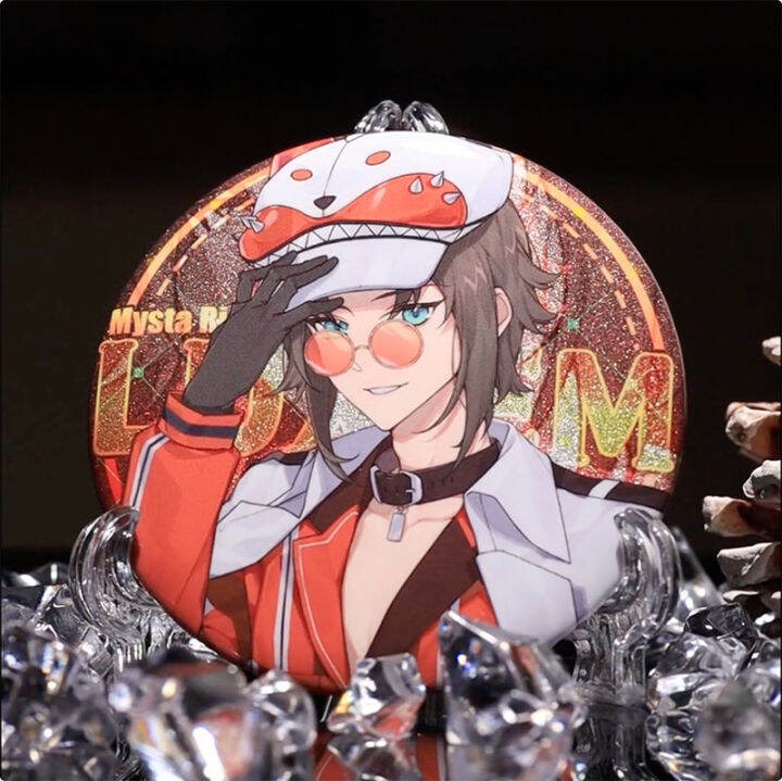 Vtuber Luxiem Original Anime Badge Rainbow Club 75mm Double-flash Vox ...
