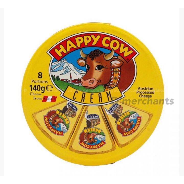 Happy Cow Cream Flavour Austrian Processed Cheese in Portions | 140g ...