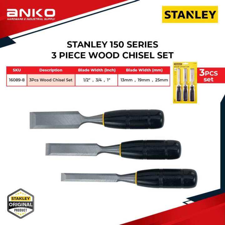 STANLEY 150 SERIES - 3 PIECE WOOD CHISEL SET | Lazada