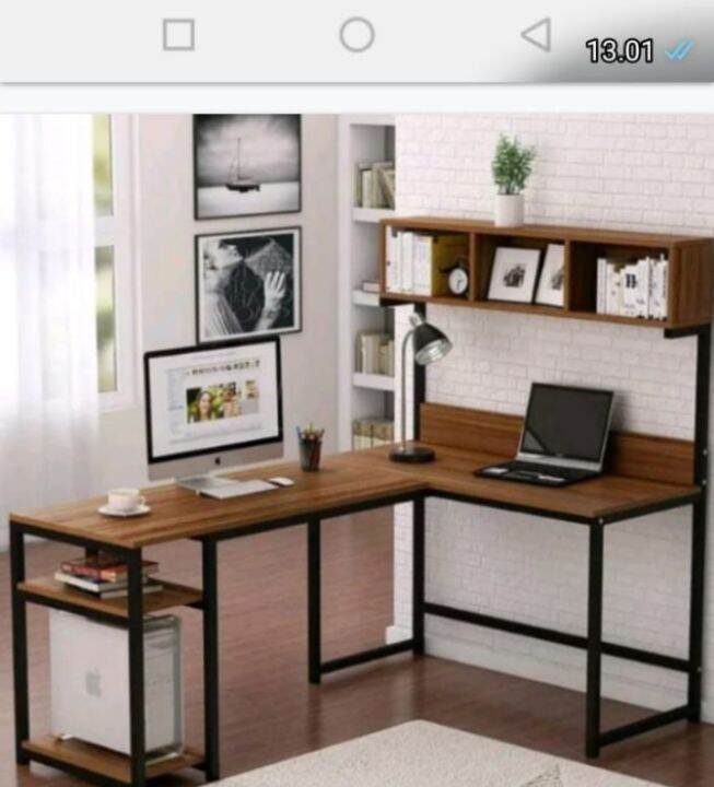 Meja kerja komputer rak letter L | Lazada Indonesia