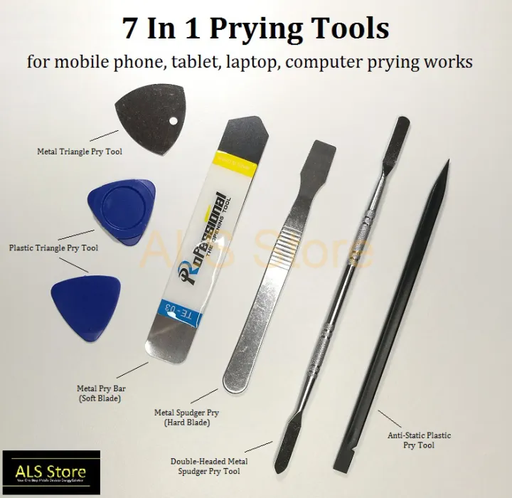 7 In 1 Prying Spudger Tools for Mobile Phone, Tablets, Laptop, Computer ...