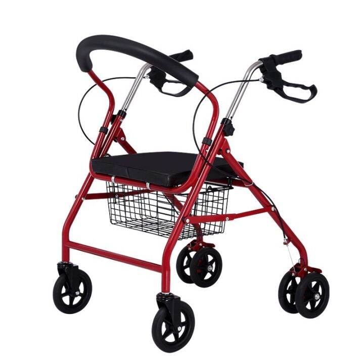 Adult Walker Rollator with handbrake and seat cane | Lazada PH