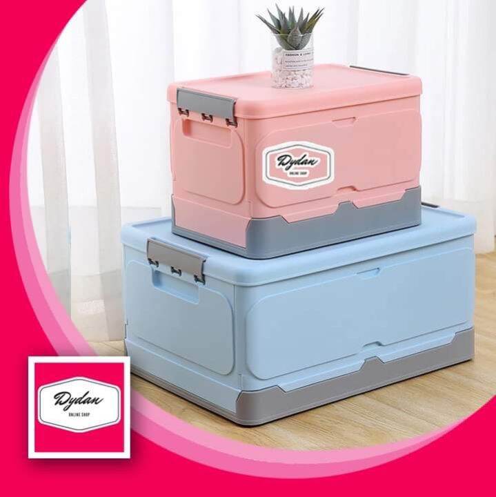 Collapsible Plastic Storage Box with Lid Lock | Lazada PH