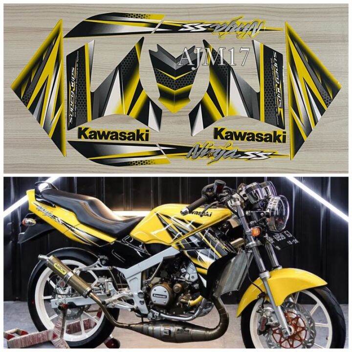 Lis stiker striping ninja ss 2013 kuning lengkap seperti di gambar ...