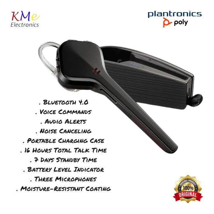 Plantronics Voyager Edge Mobile Bluetooth Headset - Noise Cancelling ...