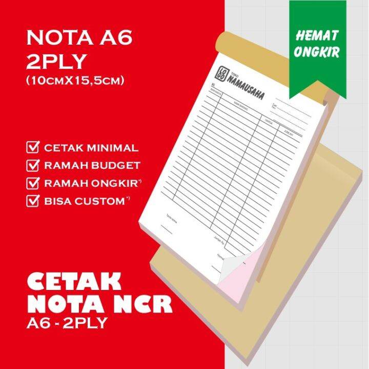 Nota Ncr A6 1 4 F4 2 Ply Lazada Indonesia