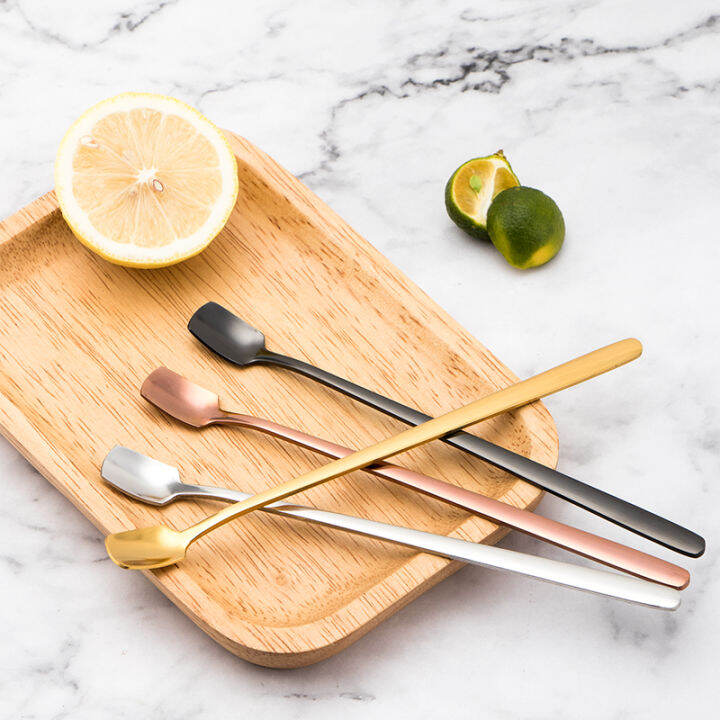 Xiangcai ช้อนผสมกาแฟสแตนเลส304ช้อนเล็กช้อนของหวานแบบสร้างสรรค์ช้อน ...