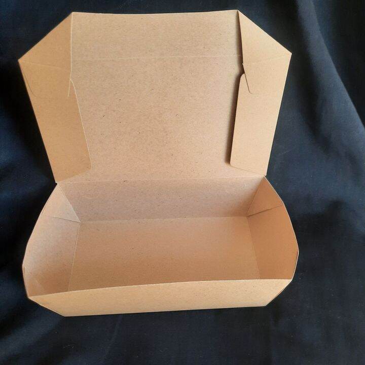 papper lunch box murah, kraft polos, ukuran M, kotak makanan / nasi ...