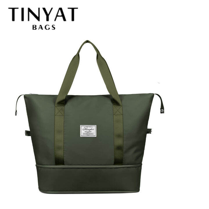 TINYAT กระเป๋าเดินทางผู้หญิง Duffel Bag ขนาดใหญ่ Expandable Weekender ...