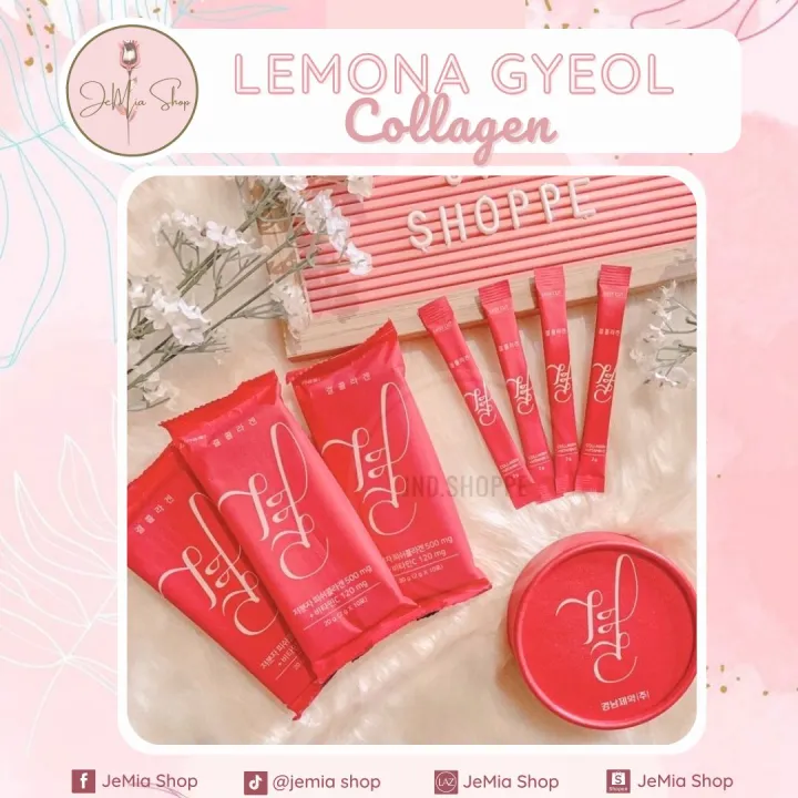 Lemona Gyeol Collagen Powder with Vitamin C ( 1 CANISTER 60 STICKS ...