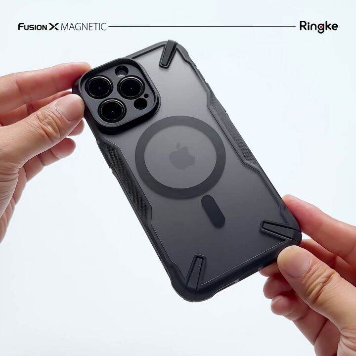 Ringke Fusion-X Mag เคลือบด้านสามารถใส่ได้กับ iPhone 15 Pro Max [การ ...