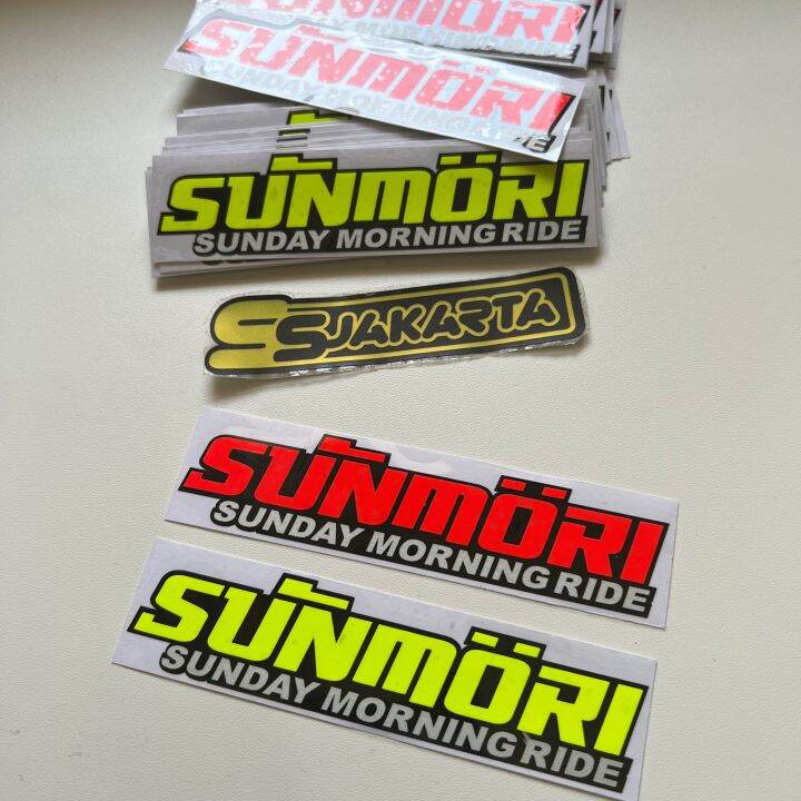 STIKER SUNMORI SUNDAY MORNING RIDE Stiker Motor cutting | Lazada Indonesia
