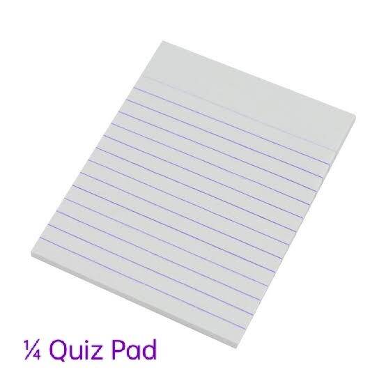 ¼ Quiz Pad 1PAD High Quality Paper | Lazada PH
