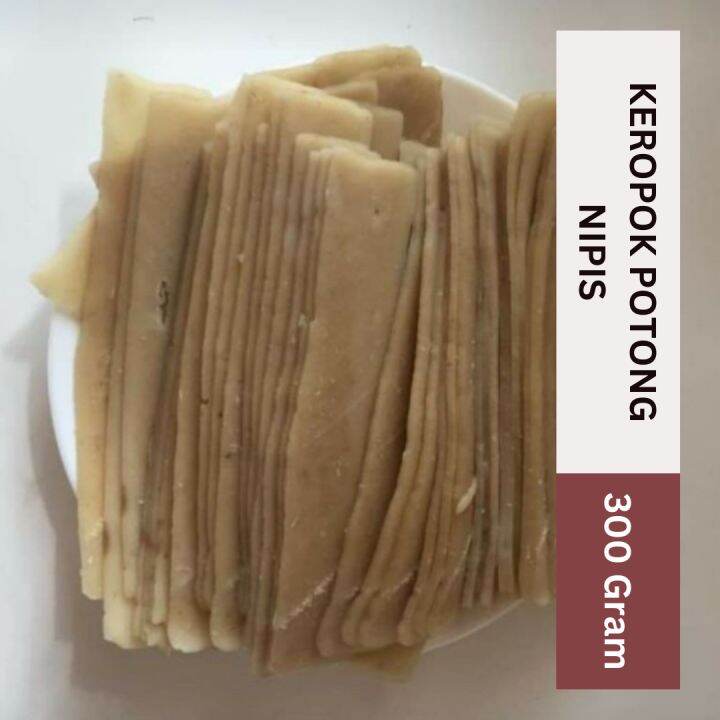 300gm Keropok Keping Lekor Nipis Selipar Crispy Fish Chip Ikan Kerisi ...