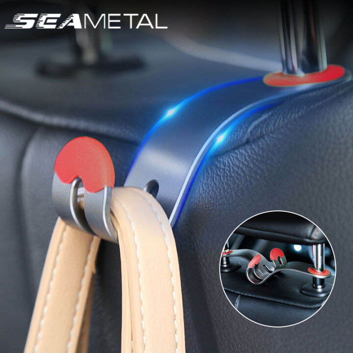 SEAMETAL Alloy Car Hook 30KG Load-bearing Auto Headrest Hook Interior ...
