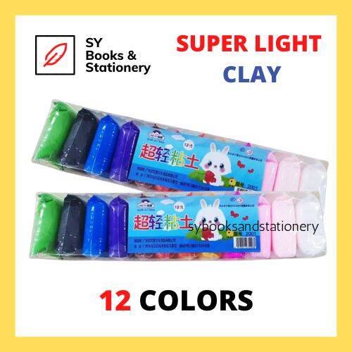 Non-Toxic Super Light Clay Butter Slime 12 Colors / Children Light Air ...