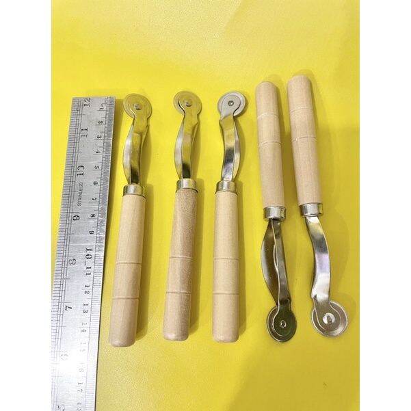 Alat pola rata gagang kayu / rader - tracking wheel - alat pola gagang ...