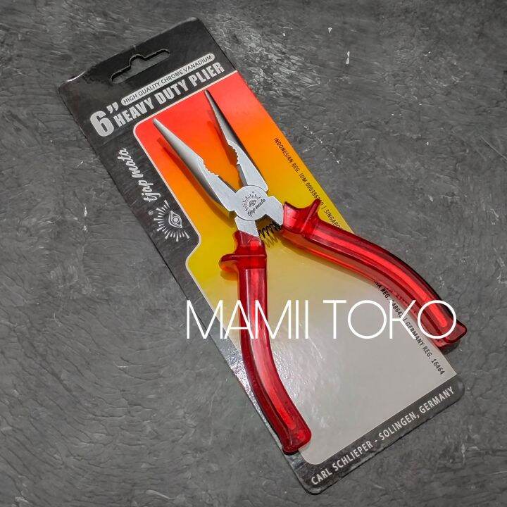 Tang lancip 6 inch Tang runcing 6" heavy duty Tjap Mata Per dan Gigi ...