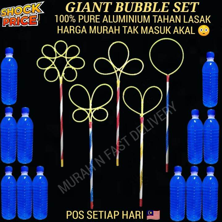Set Stick Dan Air Sabun Giant Bubble Belon Gergasi | Lazada