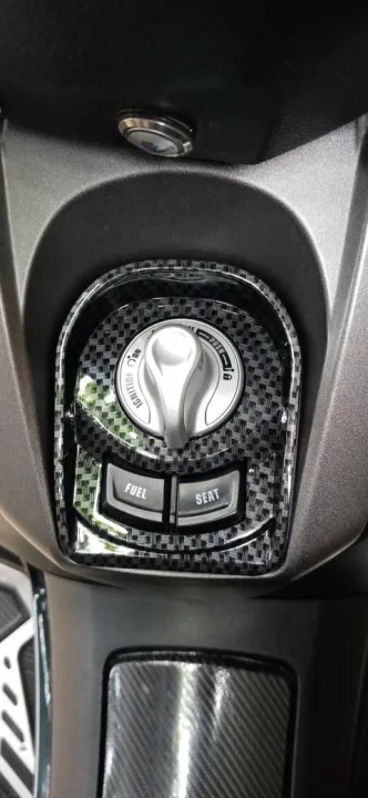 MOKOTO NMAX 2020 IGNITION COVER T-5539 GLOSSY-CARBON GARNISH KEY COVER ...