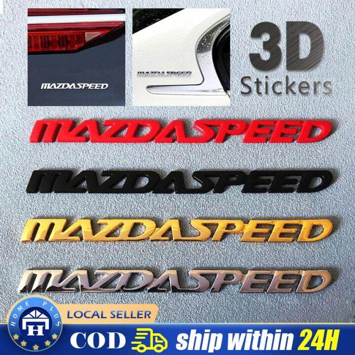 【Local Delivery】 Mazda MazdaSpeed Letter Car Sticker Front Grille Rear ...