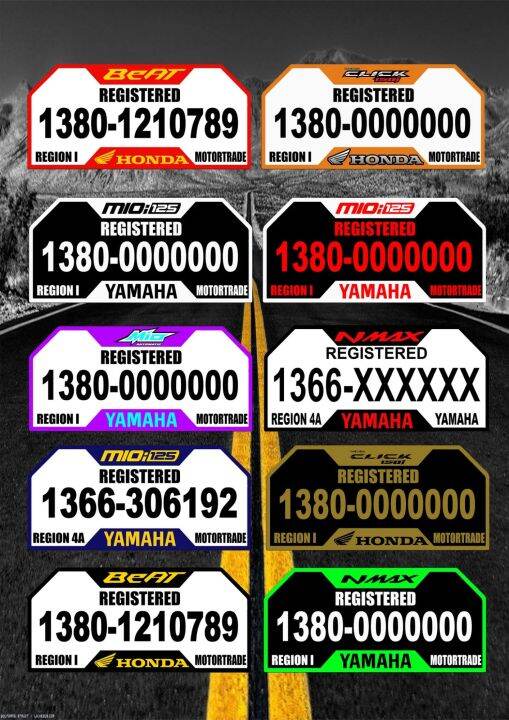 Temporary Plate Number for Motorcycle Acrylic 3mm | Lazada PH