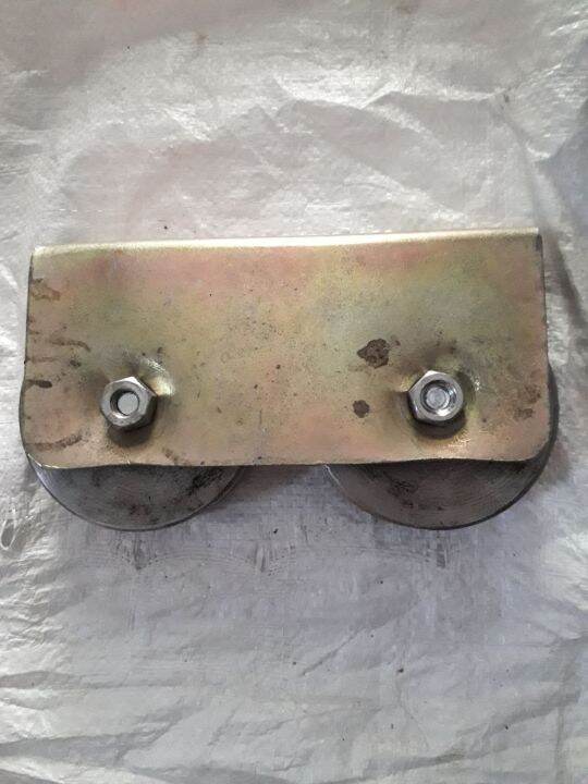 roda besi super ganda atau dobel 10 cm bisa rel siku atau rel bulat ...