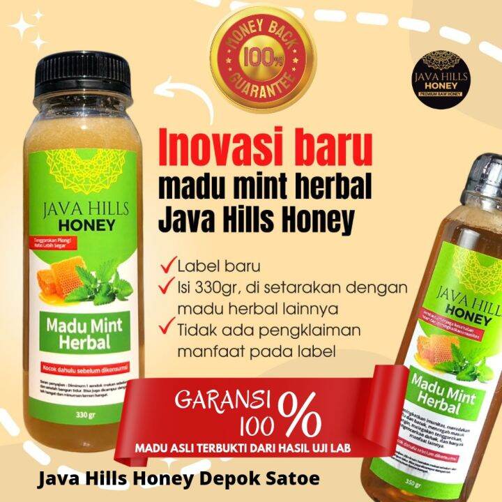 Madu Mint 650gr Java Hills Honey untuk batuk pilek Nebuzer anosmia ...