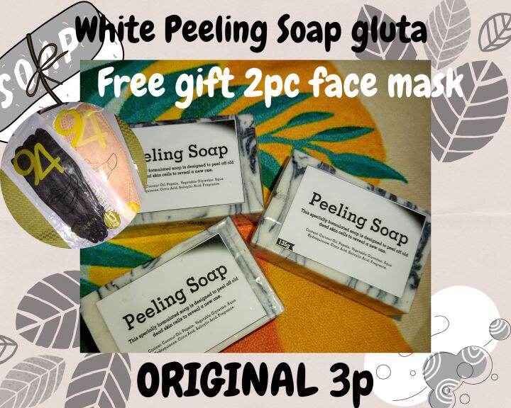 PEELING GLUTA SOAP 3pcs100%original nakakaputi at nakakakinis ng balat ...