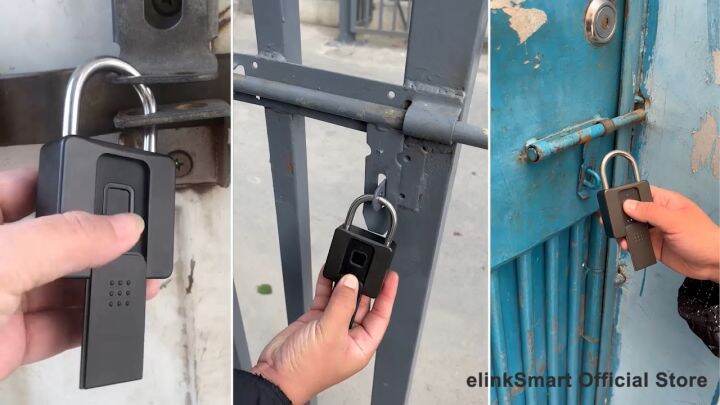Fingerprint Padlock, App Bluetooth Remote Unlock, Mechanical Key Lock ...