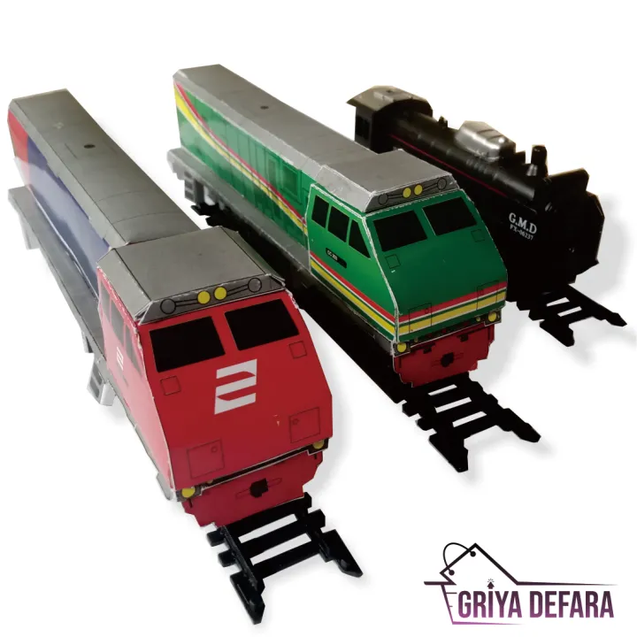 GRIYADEFARA PAPERCRAFT LOKOMOTIF CC 203 CC203 SKALA HO 1/87 1:87 MESIN ...