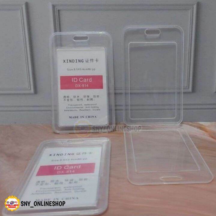 10pcs Casing Tempat ID Card Holder Transparant Bening 2 Sisi Model ...
