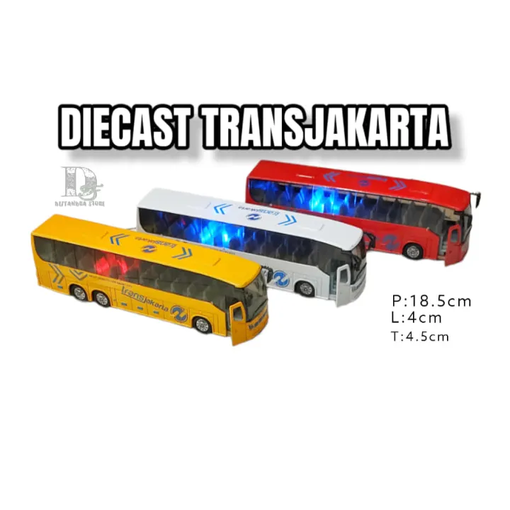 Mainan DieCast Bus Transjakarta busway jakarta | Lazada Indonesia