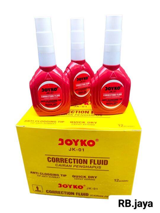 (promo) tip ex joyko cairan penghapus correction fluid / per 12. 6. 3 ...