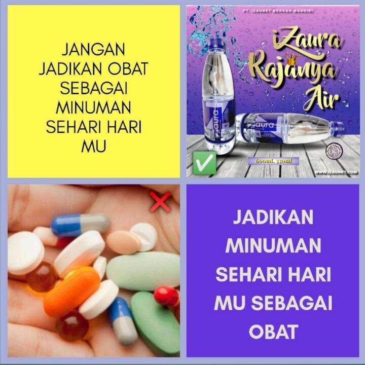 Air Minum "iZaura The True Alkaline Water" Isi 18 botol @330ml | Lazada ...