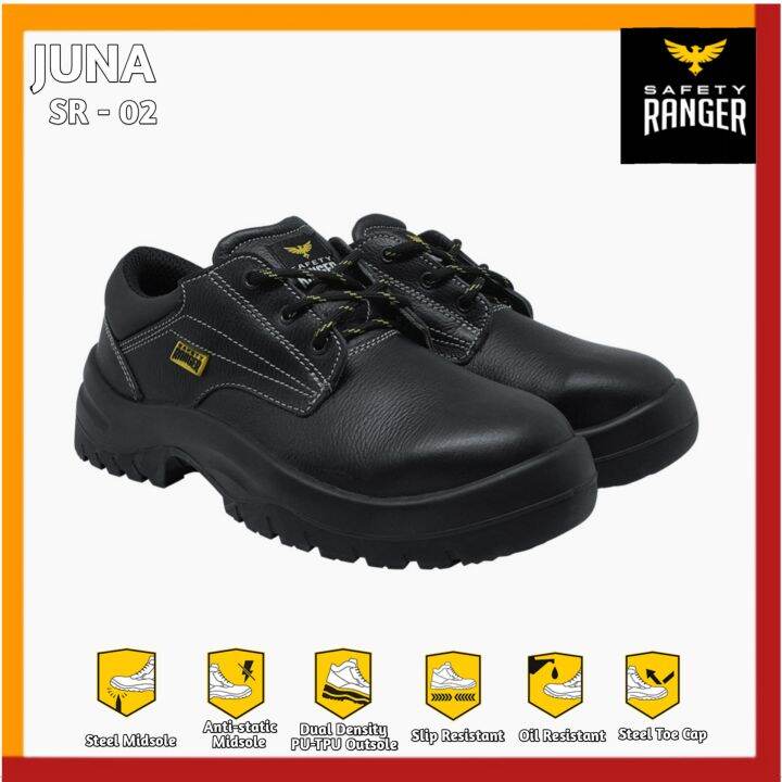 Sepatu Safety Proyek Safety Ranger JUNA SR-02 - Sepatu Safety Pria Ujung Besi Safety Ranger JUNA ...