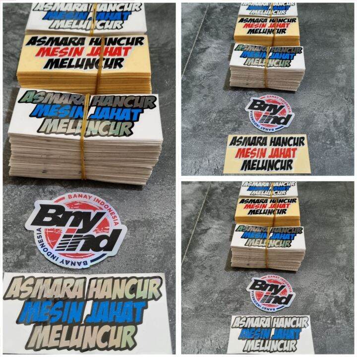 STICkER STIKER ASMARA HANCUR MESIN JAHAT MELUNCUR CUTTING | Lazada ...