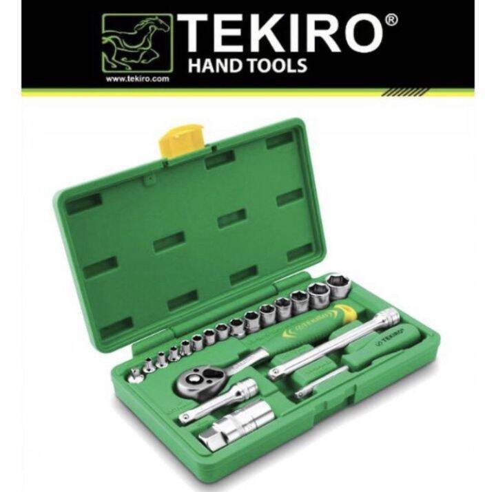 TEKIRO Kunci Socket Set 21pcs / Hand Socket Wrench Set 21pcs - SC-SE0610 | Lazada Indonesia