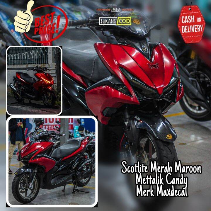 Scotlite merah maroon candy mettalik skotlet motor merah maroon scotlet ...