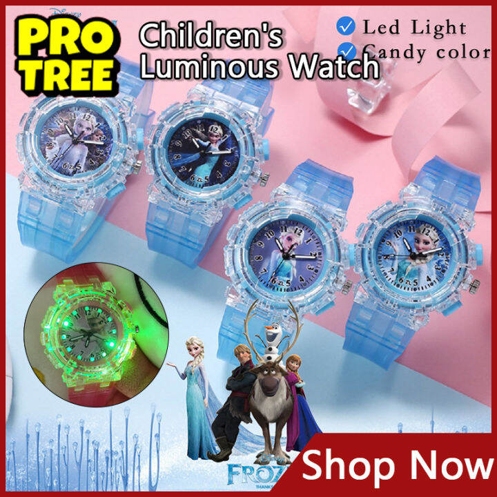 Cute Cartoon Hello Kitty Watch LED Light Kids Watches for Boys Girls ...