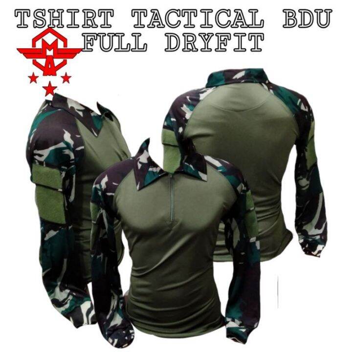Kaos Tactical BDU Full Dryfit Premium l Kaos BDU Panjang | Lazada Indonesia