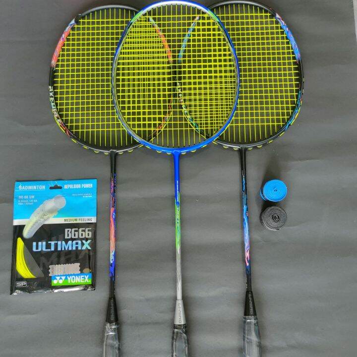 RAKET BADMINTON RAKET BULUTANGKIS LINING 30 LBS FULLSET SIAP PAKAI ...