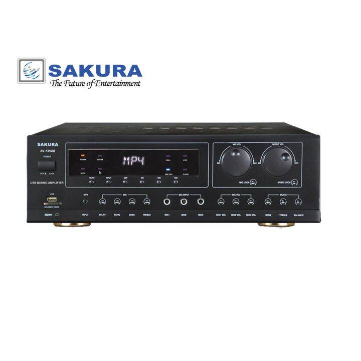Sakura AV-739UB USB Mixing Amplifier ( 750 Watts x 2 ) | Lazada PH