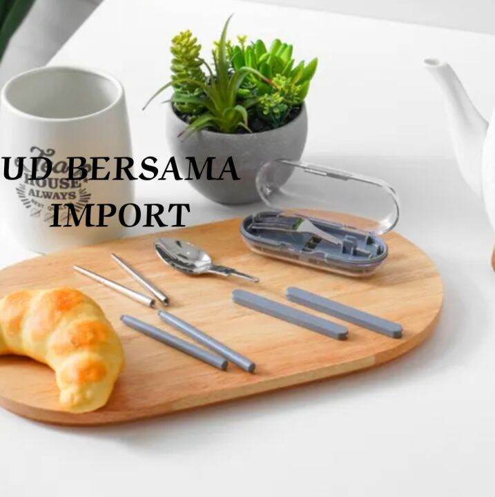 Peralatan Makan Portable/Set Alat Makan Minimalis(3)/Sendok Travel ...